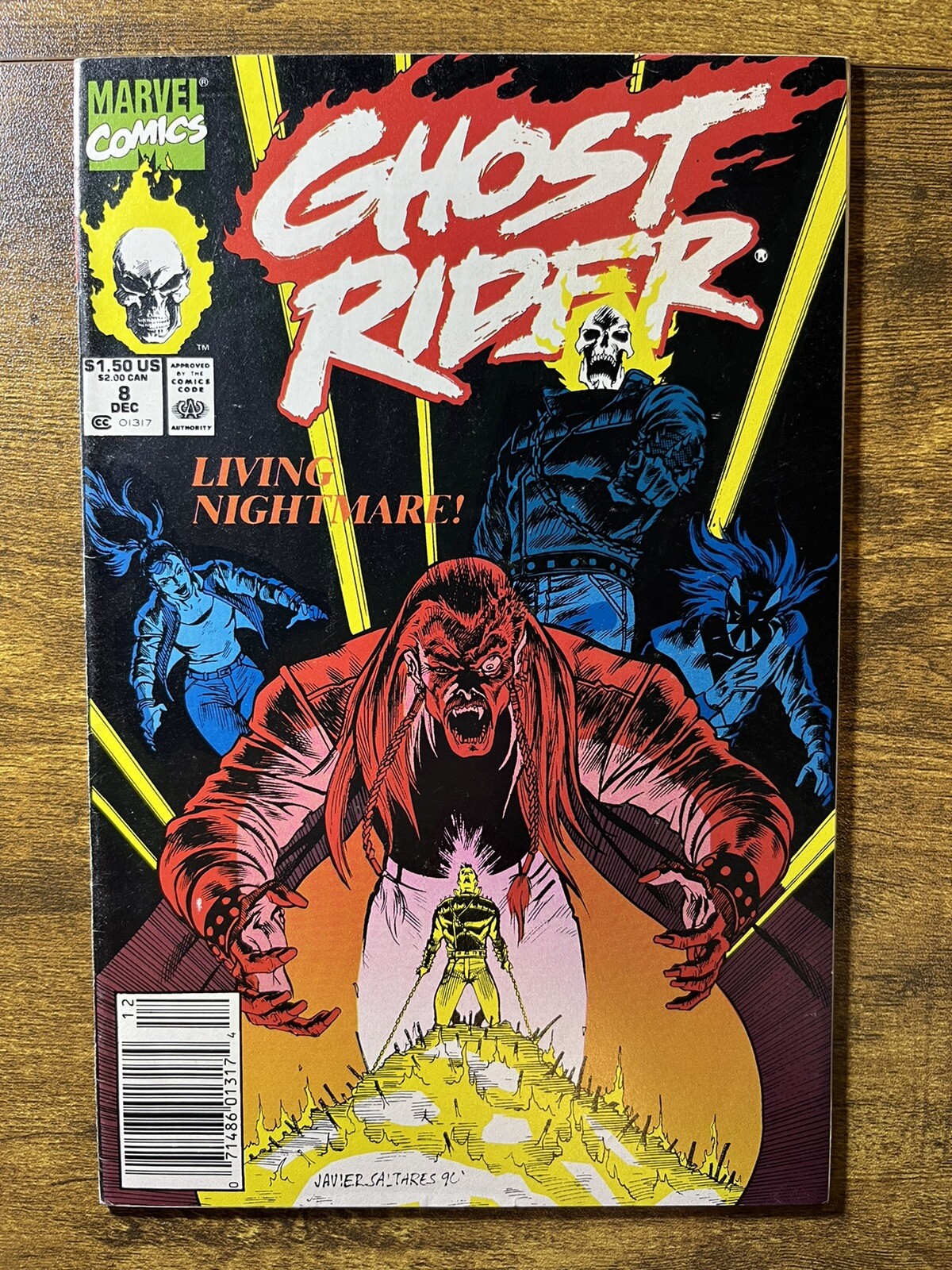 GHOST RIDER 8 NEWSSTAND JAVIER SALTARES COVER 1ST APP TYLER MEAGHER ...