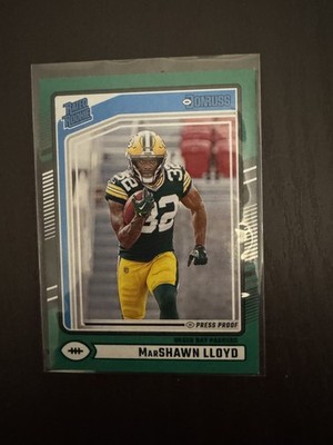 2024 DONRUSS GREEN PRESS PROOF FOOTBALL #374 MARSHAWN LLOYD RC PARALLEL ...