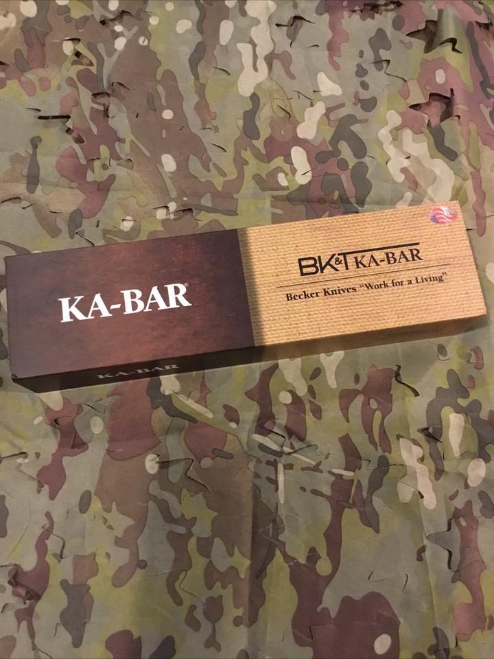 KA-BAR BK18 BK&T FIXED BLADE KNIFE W/ SHEATH COYOTE BROWN | eBay