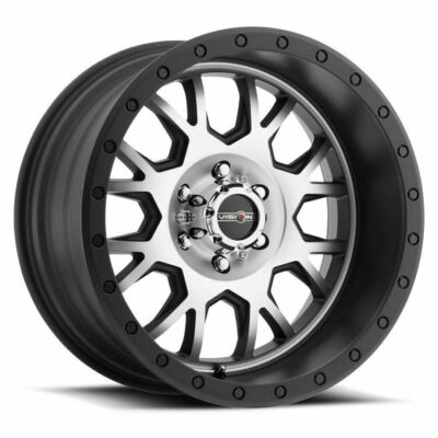 20" Vision GV8 Invader Black Machined Truck Rim 20x9 8x180 12mm Chevy ...