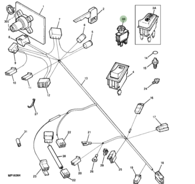 Genuine John Deere Ride On Mower PTO Switch LVA21437 LX172 LX176 LX183 ...