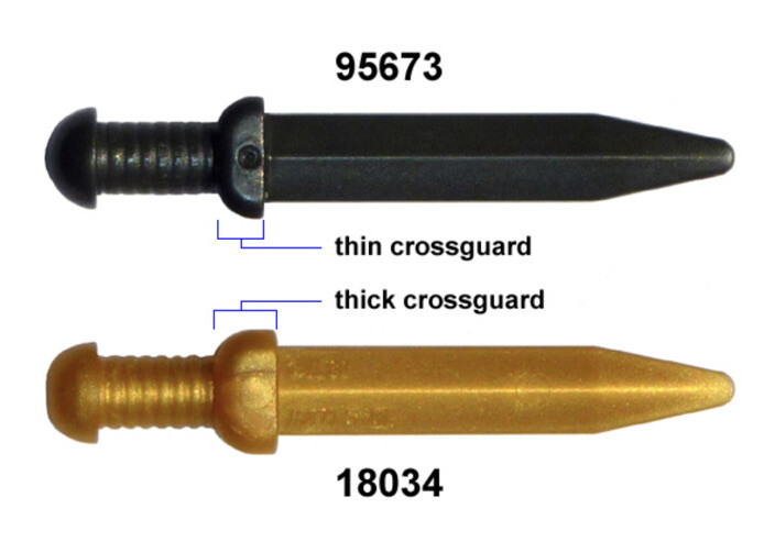 Lego 12 Pieces flat silver Roman Gladius sword / Castle Mini Figures ...