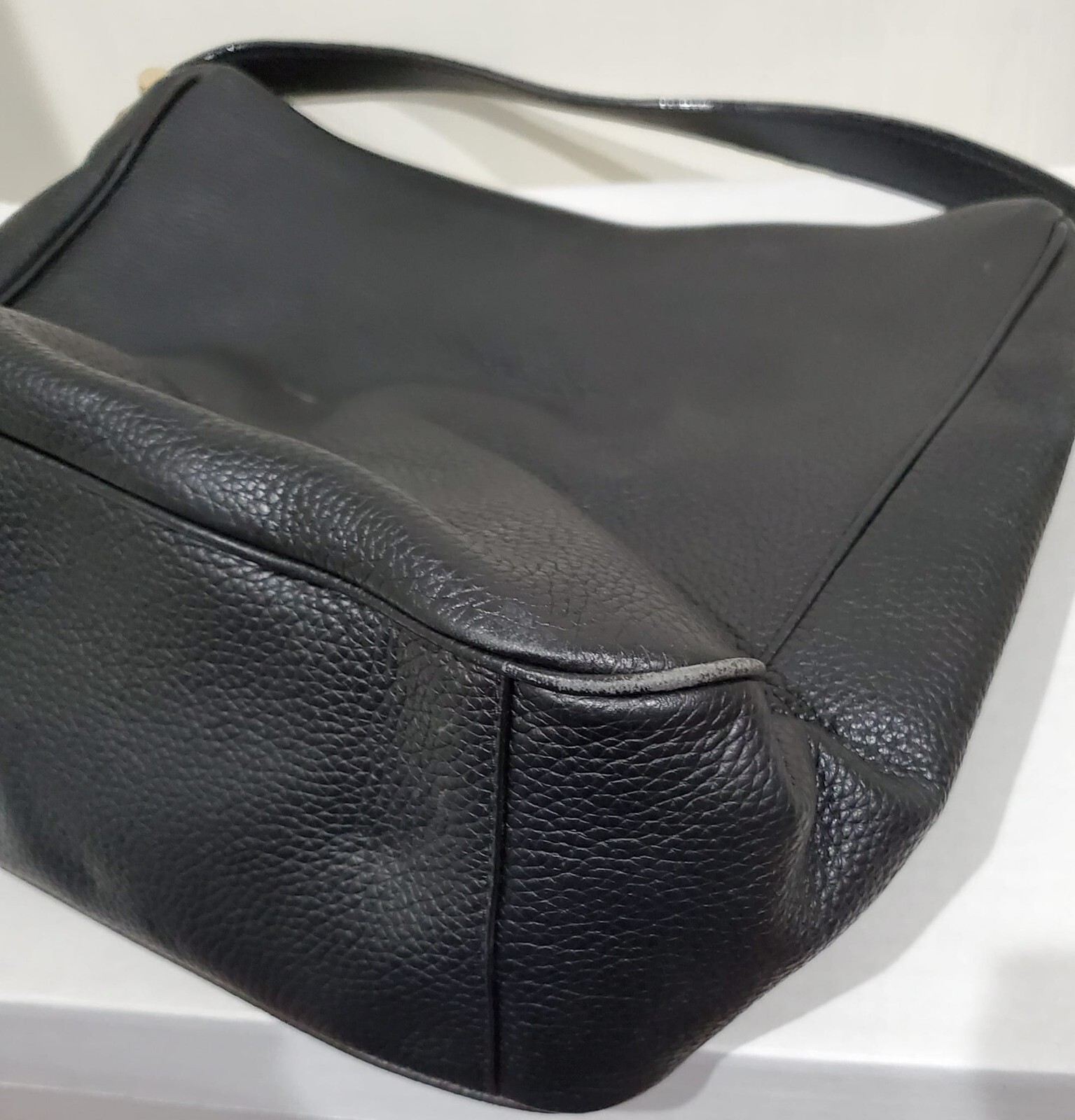 Kate Spade New York Purse Black Pebbled Leather Tote Purse RN 0102760 ...