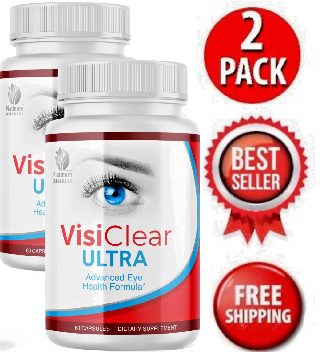 2 PACK- Visiclear Advanced-Eye Supplement Vision Vitamins- Lutein ...