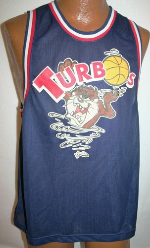 Vintage 1996 TAZMANIAN DEVIL Taz Turbos BASKETBALL JERSEY Looney Tunes ...