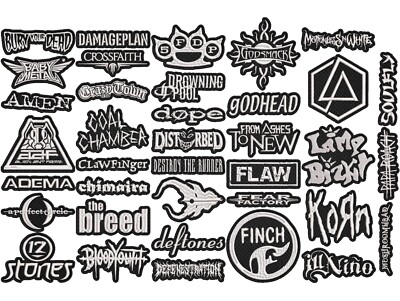 Nu Metal full EMBROIDERY shaped 10pcs/Lot Random Mix Sew-On Patches | eBay