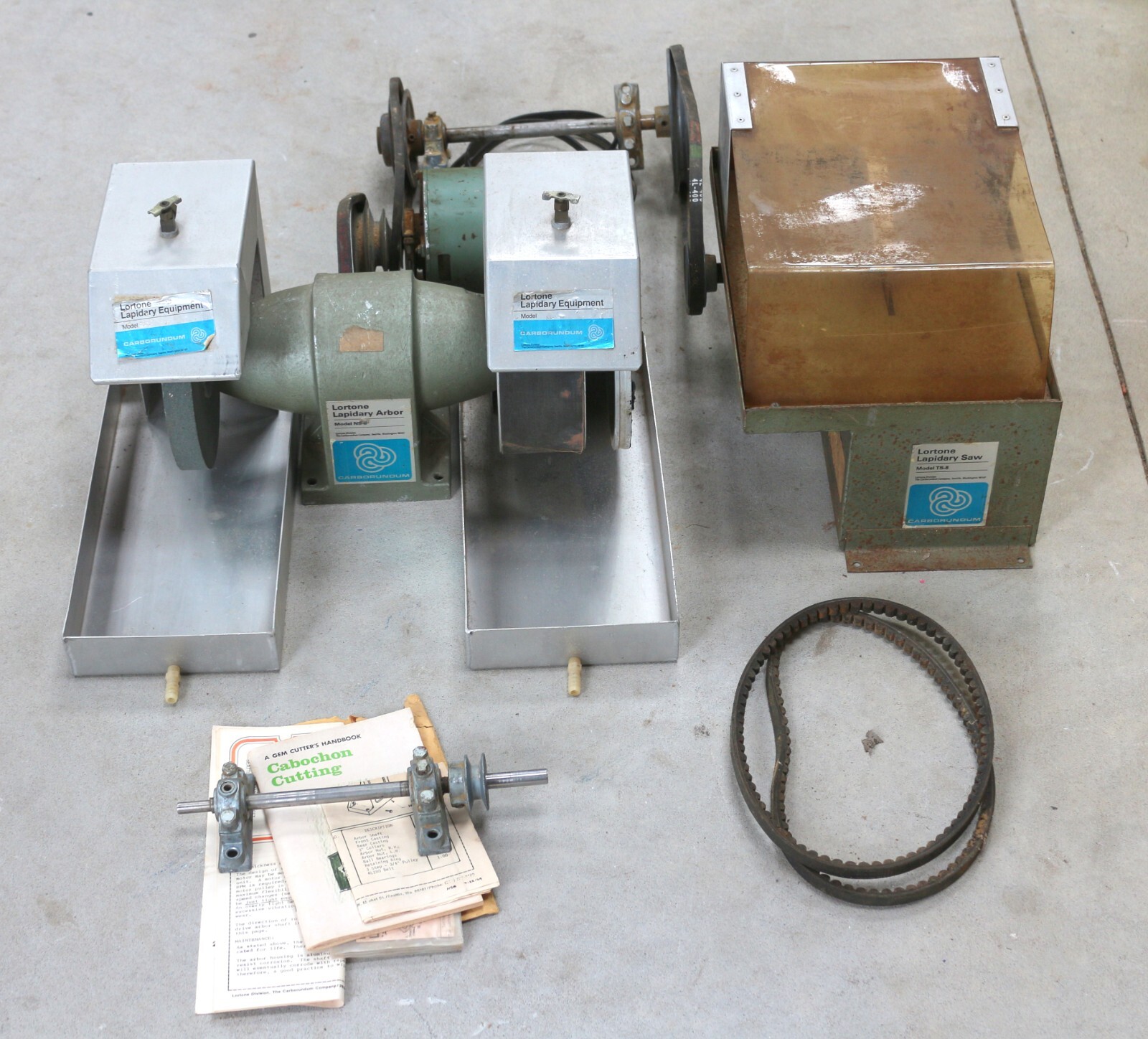 Lortone Model SA-8, TS-8, & NS-8 Lapidary Arbor Polishing Machine ...