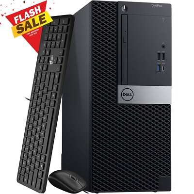 Dell Tower Desktop Computer PC intel i5-6th 64GB 2TB SSD Built-in Wifi ...