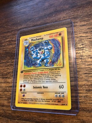 Pokémon TCG Machamp Base Set 8/102 Holo 1st Edition Holo Rare | eBay
