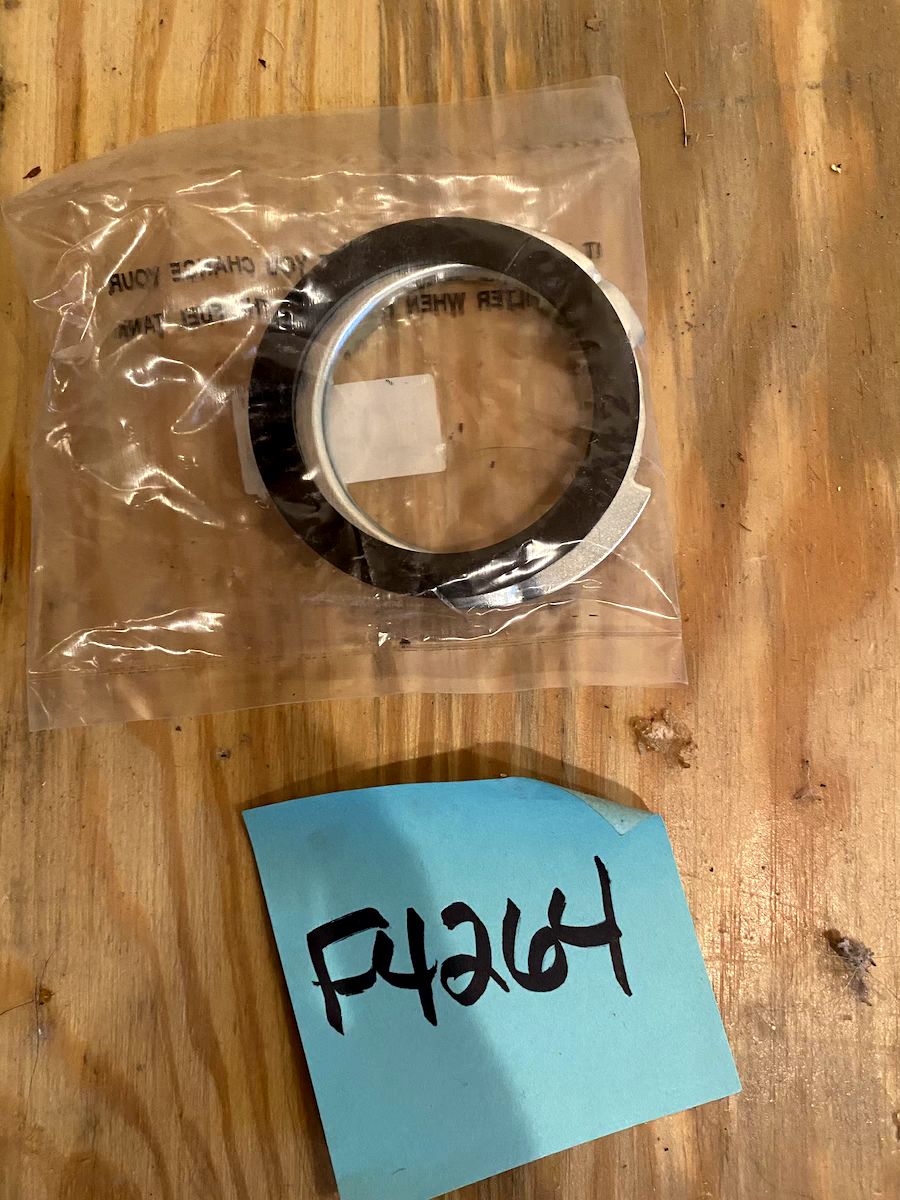 MOPAR FUEL TANK SENDING UNIT LOCKING RING & SEAL ZINC PLATED MOPAR CUDA ...