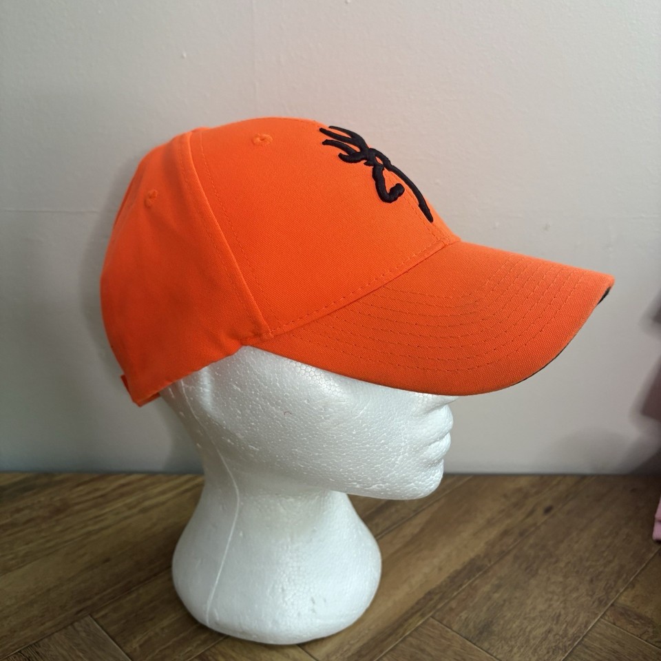 Browning Men’s Blaze Orange Baseball Hat Adjustable EUC Hunting Hat ...