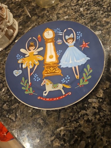 Grace Teaware Nutcracker Ballet 4 SALAD PLATES Ballerinas Grandfather ...