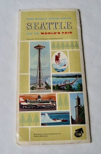 Seattle World’s Fair 1962 Map, Rand McNally Official Map Vintage ...