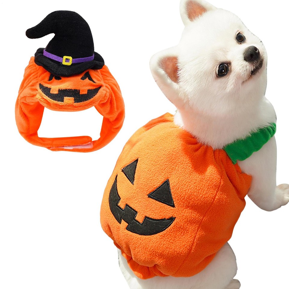 Halloween Dog Costume Pumpkin Dog Costume Dog Halloween Pumpkin Costume ...