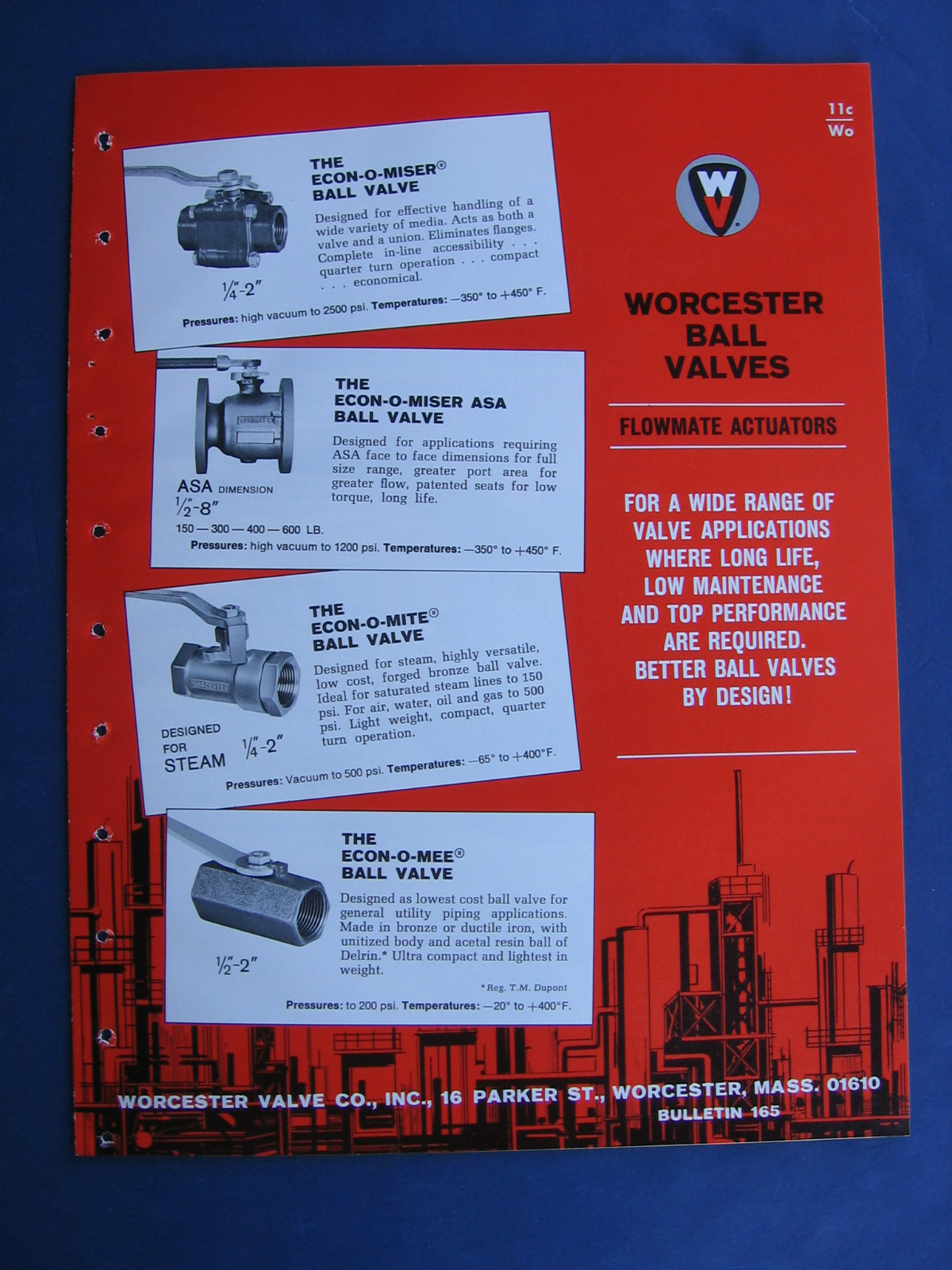 Worcester Valve 1960's Catalog Asbestos Packing Wovco Teflon & Micarta ...