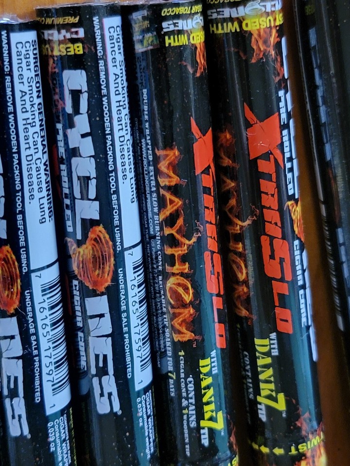 SET OF 6 CYCLONES WRAPS PRE ROLLED CONES CIGAR CONES - XTRA SLO MAYHEM ...