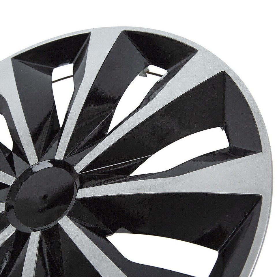 4Pcs Set 15" Wheel Hub Cap Covers Full Rim Snap On Hub Cap Fits R15 ...