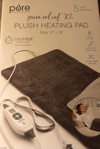 Pore Enrichment Pure Relief XL Plush Heating Pad Size 12”x24” | eBay