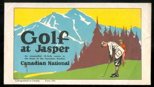 1930’s era Golf at Jasper Lodge Canadian National Railway Ticket ...