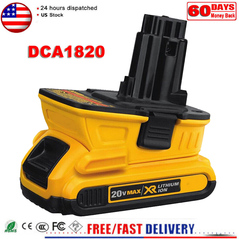 DEWALT DCA1820 20V Battery Adapter - Black/Yellow for sale online | eBay