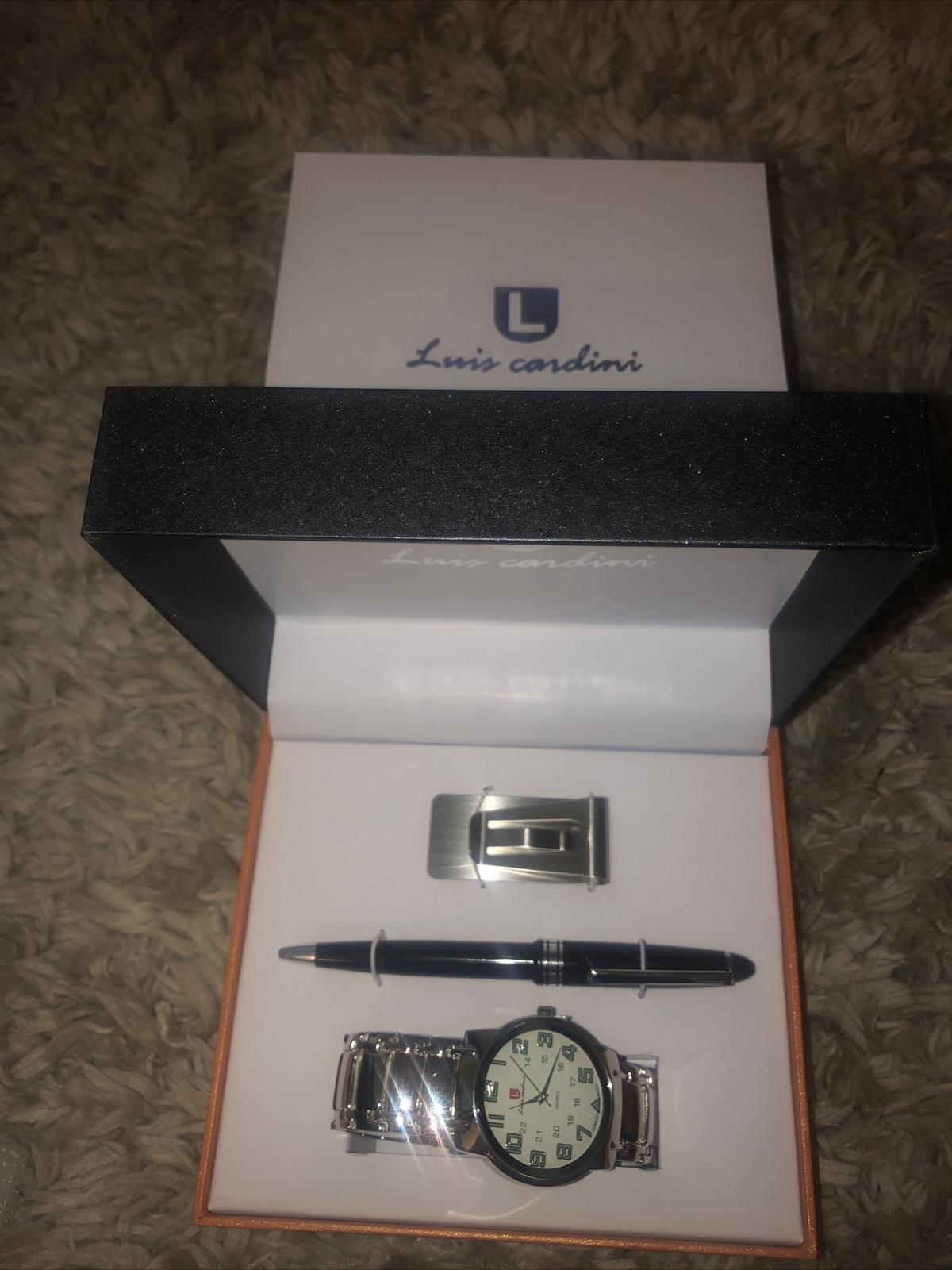 Luis Cardini Watch, Pen, and Money Clip Gift Set - New | eBay