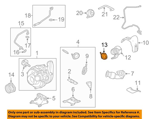 FORD OEM 15-22 F-250 Super Duty Turbocharger Components-Pipe Clamp ...