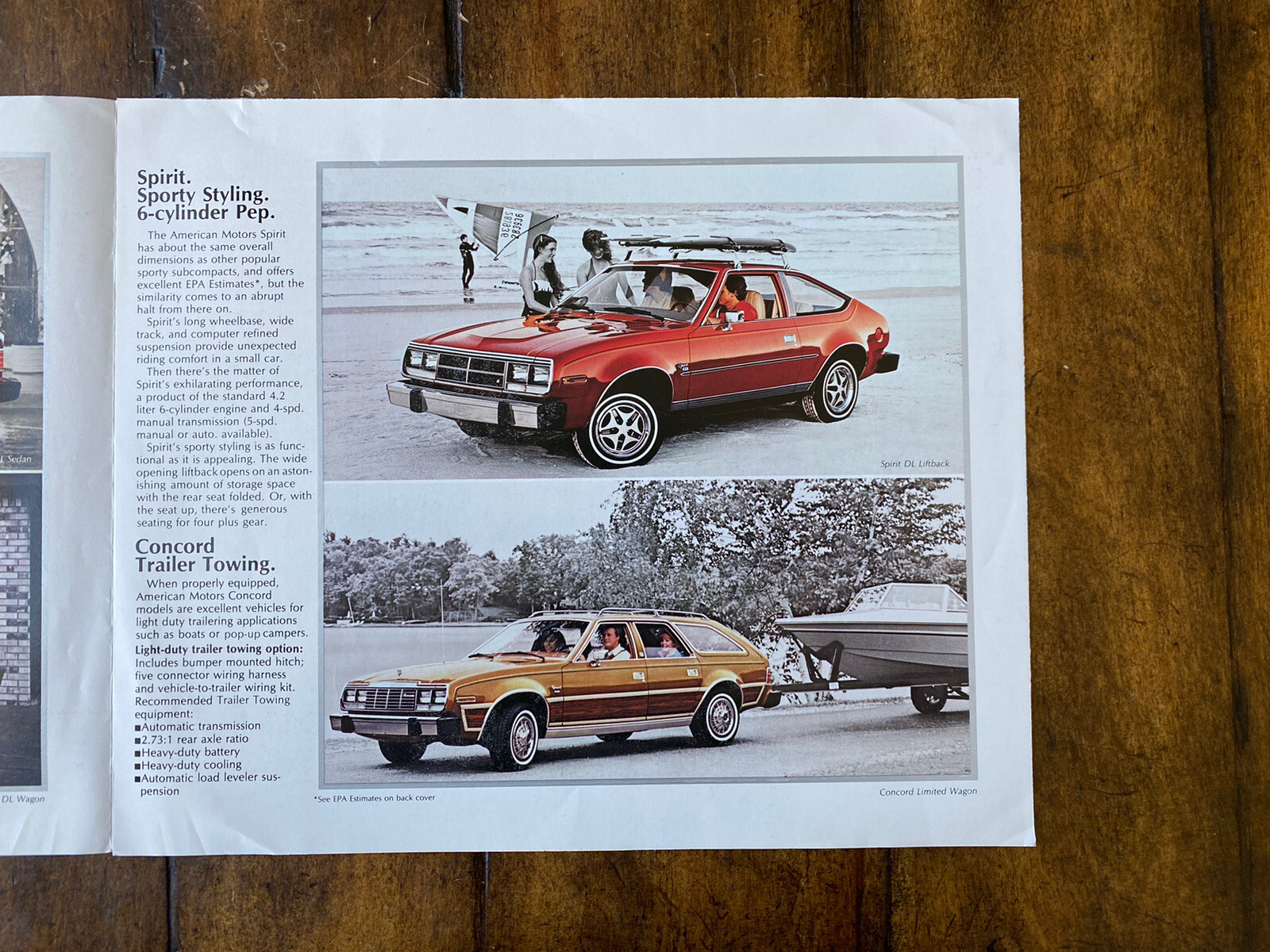 Original 1983 American Motors Concord & Spirit Foldout Sales Brochure 83 AMC | eBay