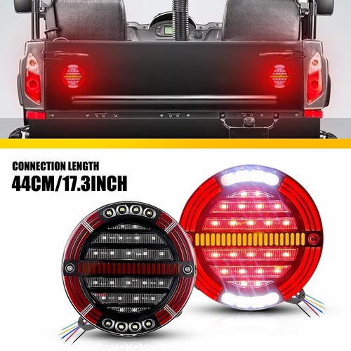 Round 5.5" Red/Amber/White Truck LED Brake Trailer Stop Signal Turn ...