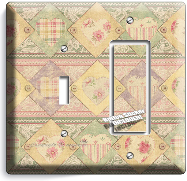 RETRO SEWING PATCHWORK SWITCH PLATES OUTLET SCRAPBOOKING HOME HOBBY ...