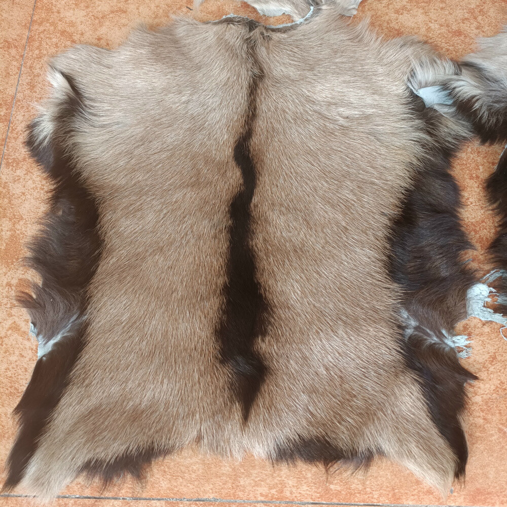 1 Piece Real Fur Skin Pelt Rug Goat Hide Tanned Leather Soft Clothing ...