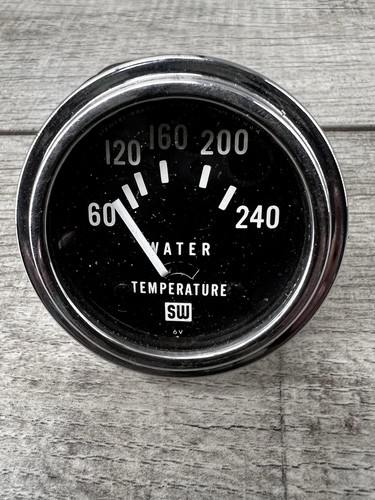 Stewart Warner Vintage 6 Volt 60- 240 degree Water Temp Gauge | eBay