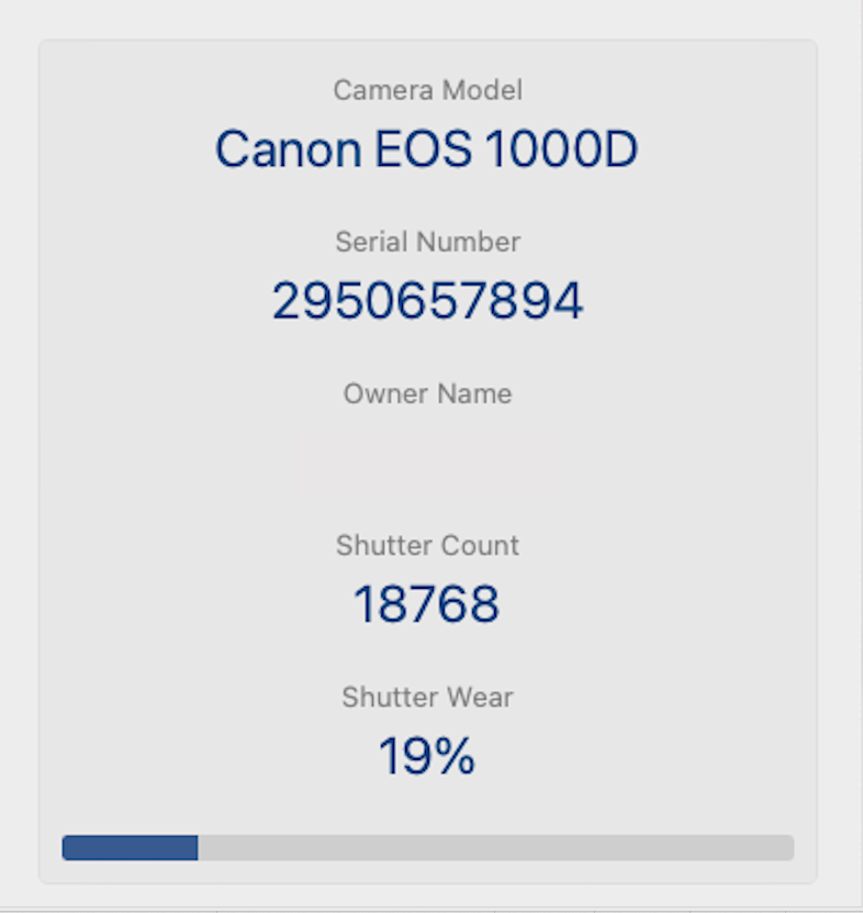 Canon EOS 1000D Camera DSLR 10.1MP with 18-55mm, Shutter Count 18768 ...