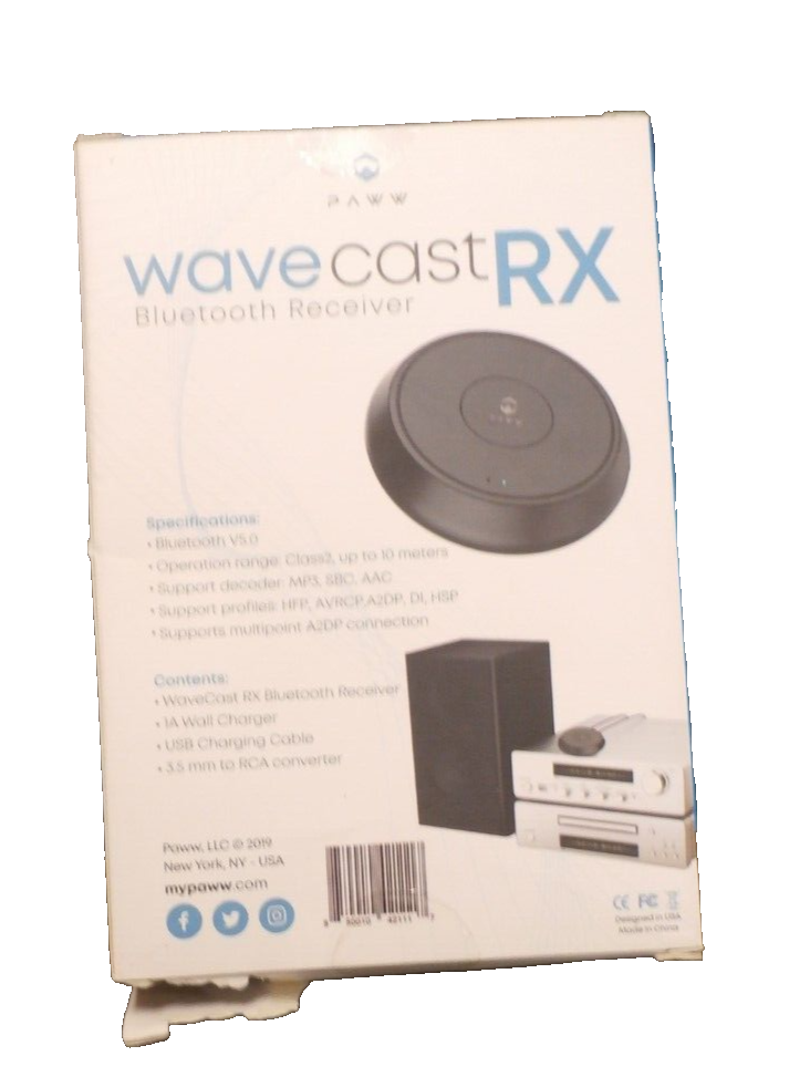 Dd92 - Paww WaveCast RX Bluetooth Receiver 5.0 Multiple Device CONNECTIVITY for sale online | eBay