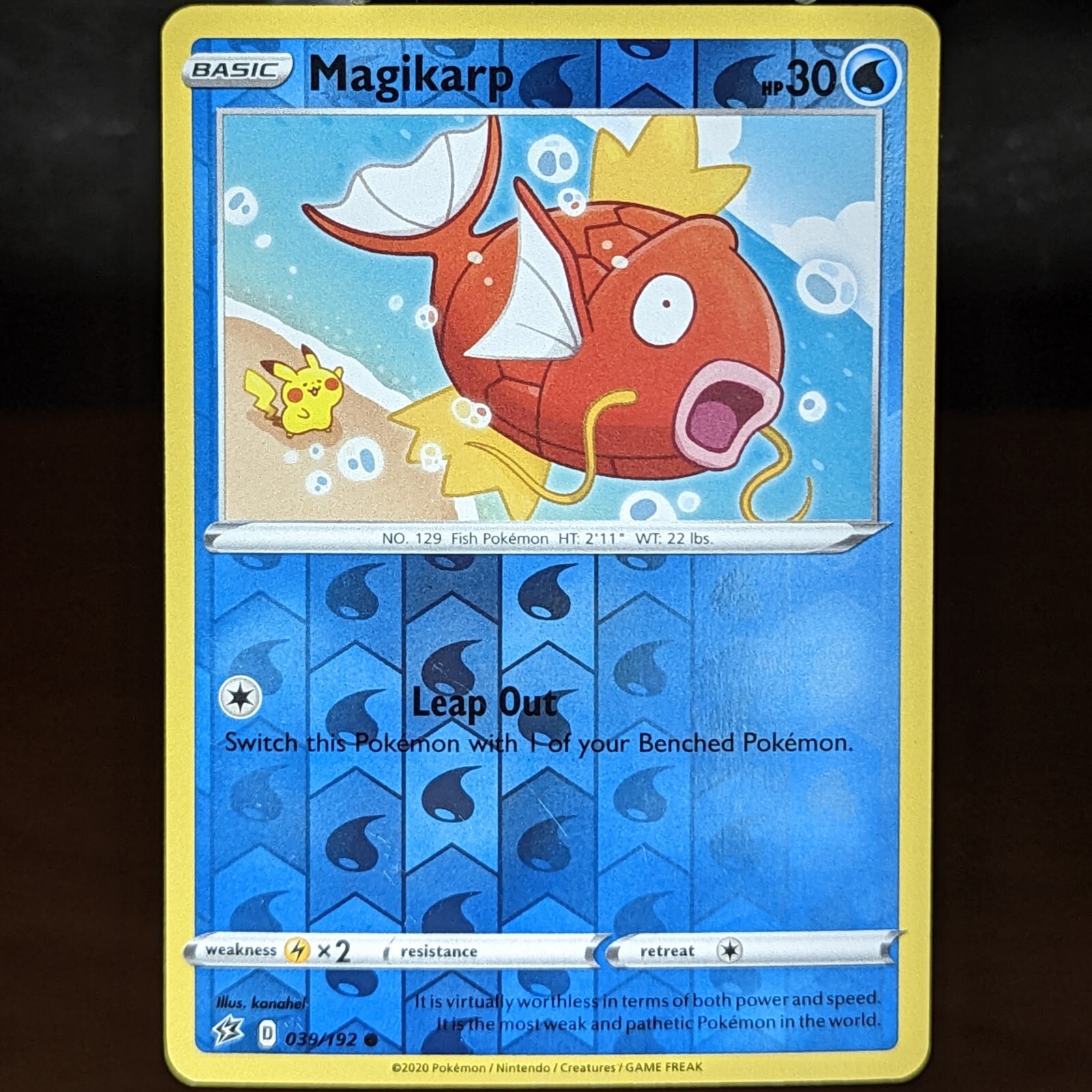 Magikarp 039/192 LP/NM Reverse Holo Rebel Clash Foil Pokemon Card ...