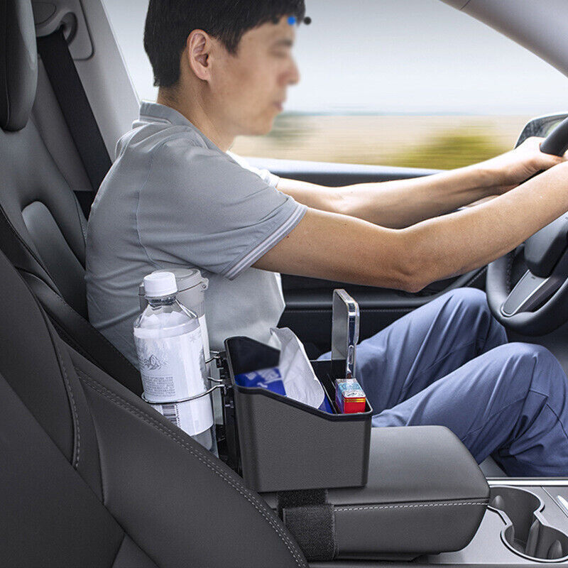 Car Cup Holder Armrest Storage Box Multifunctional Tissue Coffee Drink ...