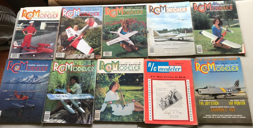 Lot of 34x R/C Radio Control RC Modeler Magazine 1963-1986 Model Planes ...