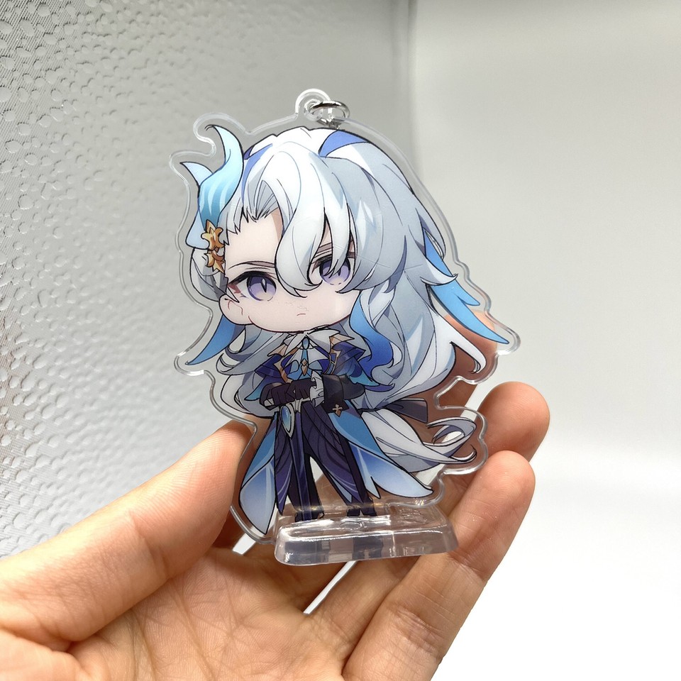 Genshin Impact Neuvillette Lynette Lyney Keychain Keyring Acrylic Stand ...