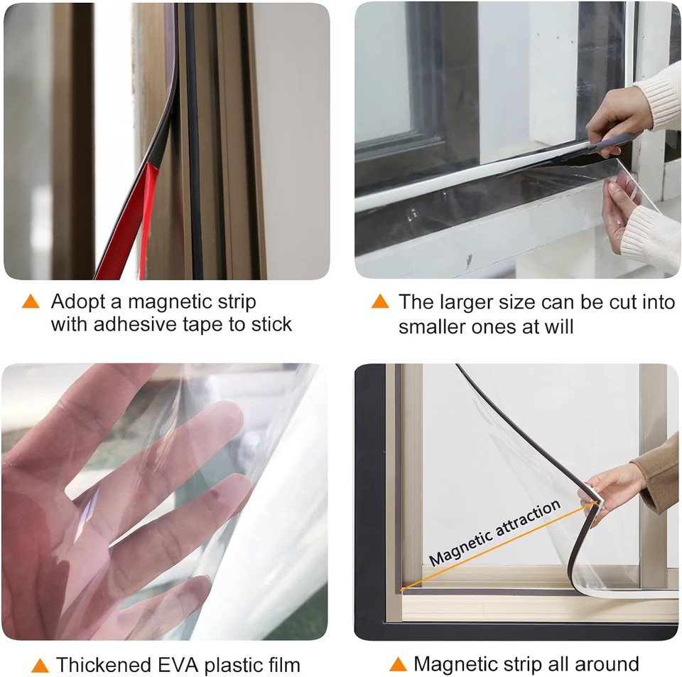 Magnetic Window Insulation Kit for Heavy Duty Film with Full Frame ...