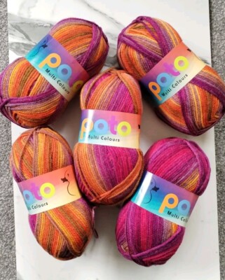 Cygnet Pato Multi Colours Chunky Knitting Yarn Strawberry Picking ...
