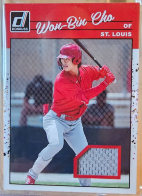 2023 Donruss Won-Bin Cho 1990 Throwback Relic #90M-WBC St Louis ...