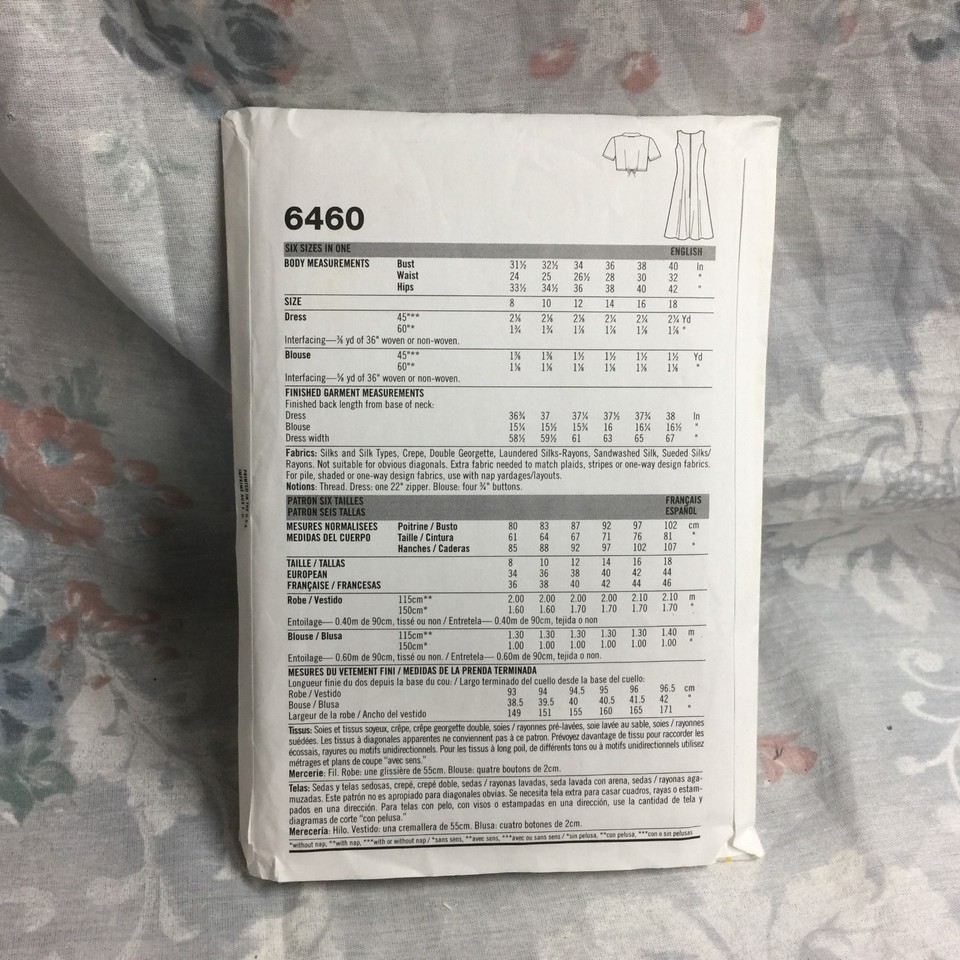 New Look 6460 Cute spring lolita dress vintage UNCUT sewing Pattern ...