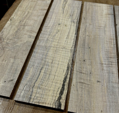 10 THIN, KILN DRIED, SANDED, MULTICOLOR CURLY MAPLE 12 X 3 X 1/4 ...