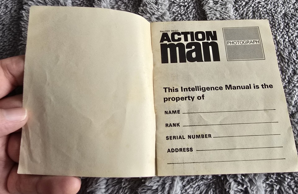 RARE Original Vintage Palitoy Action Man Paperwork, Booklet and Poster ...