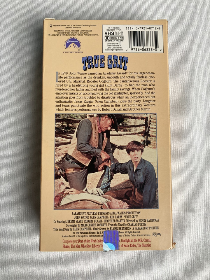 True Grit (VHS) 97360683332| eBay