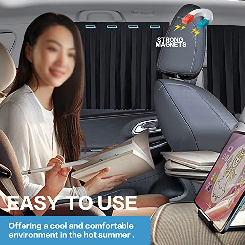 2 Pcs Car Window Shades, Privacy Magnetic Blinds, Sun Shade Ensures 2 ...