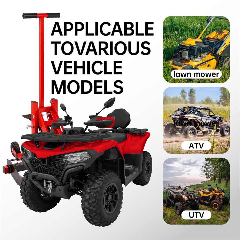 300 lbs Adjustable Lawn Mower Lift Jack with Safety Lock, for Tractors ...