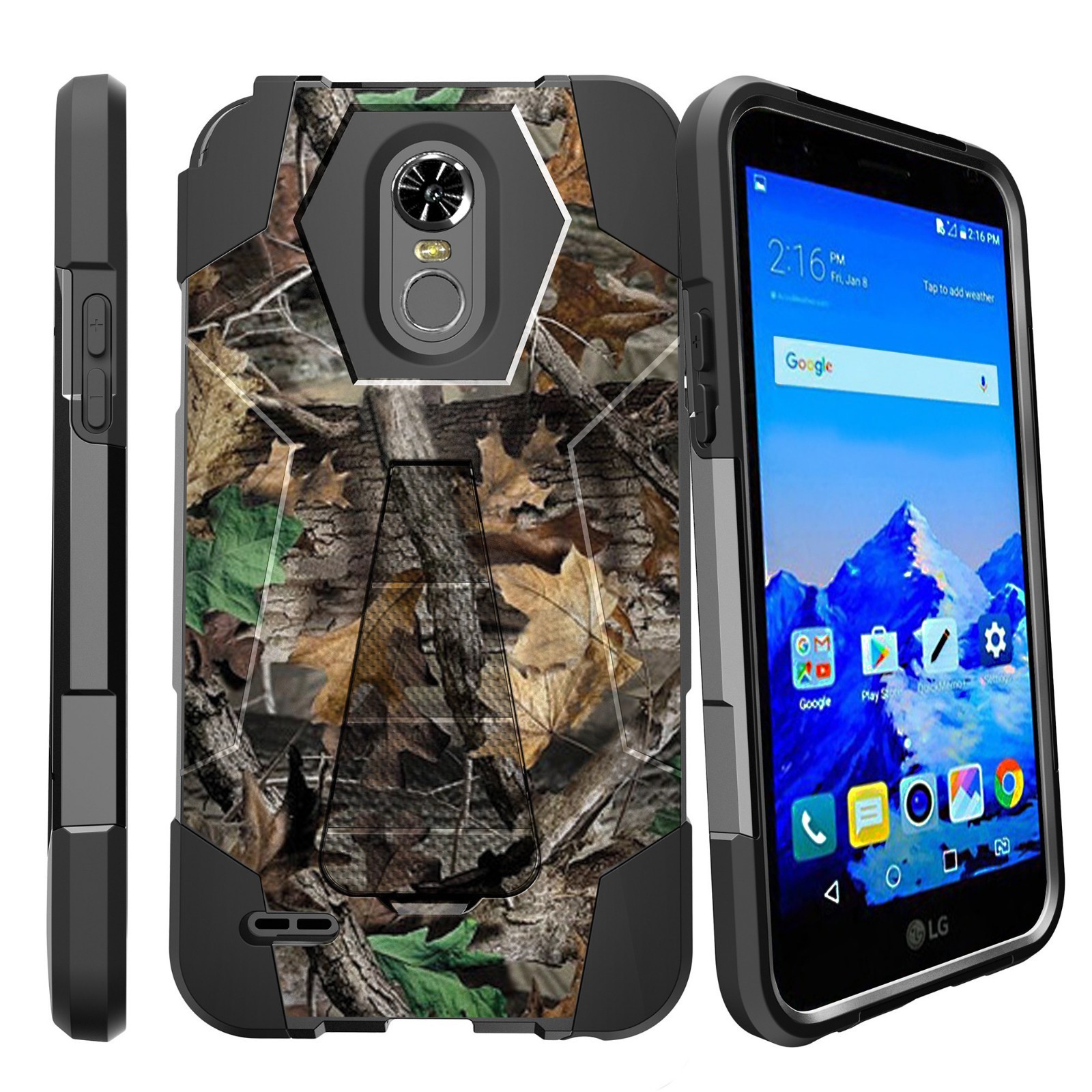 LG Stylo 3 LS777 Stylo 3 Plus Rugged Shockproof Case w/Stand Dual Layer ...