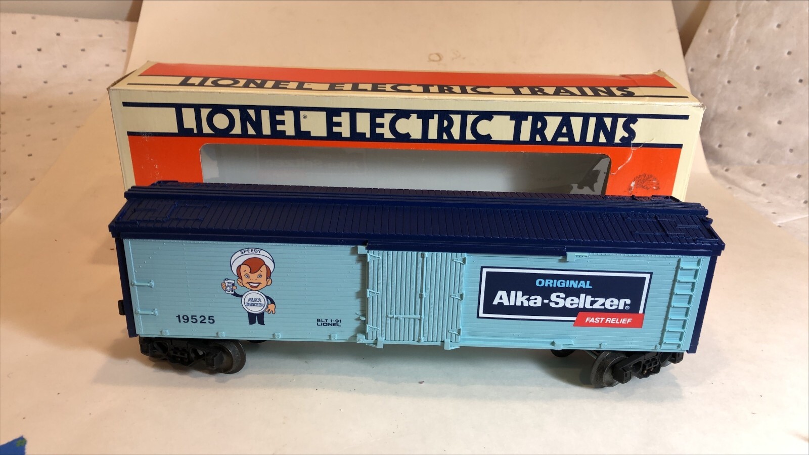 LIONEL SPEEDY ALKA SELTZER BILLBOARD REEFER CAR 6-19525! O GAUGE O/27 ...
