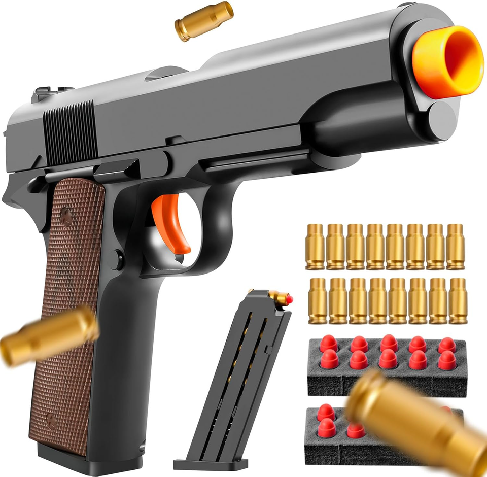 Soft Bullet Foam Shell Ejecting Blasters Pellet Ball Pistol Realistic ...