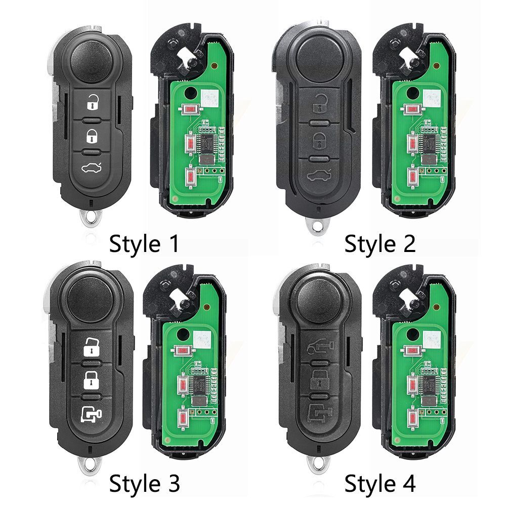 Key Remote Key fob Keyless 3 ButtonsFor Fiat 500 500L Punto Florino ...